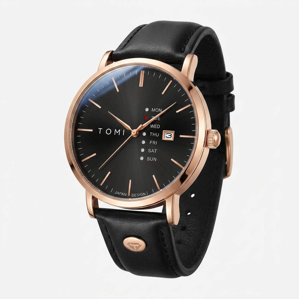 TOMI T019 Calendar Watch Men's | Leather Strap – Tomi Brand